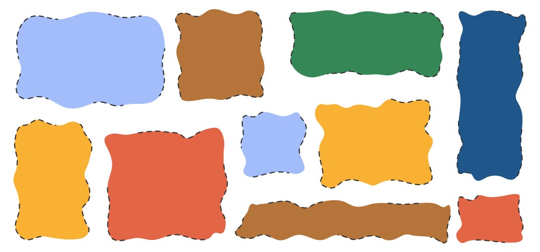 Set of doodle frame textbox and background Vector Image