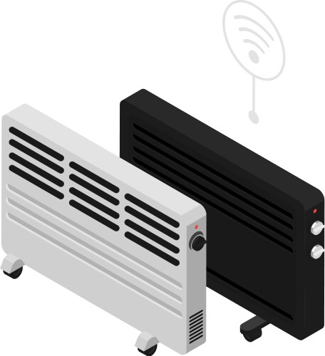 Heating system collage Royalty Free Vector Image