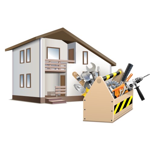 Blue toolbox with electric tools Royalty Free Vector Image