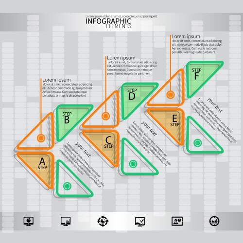 Abstract 3d paper infographics Royalty Free Vector Image