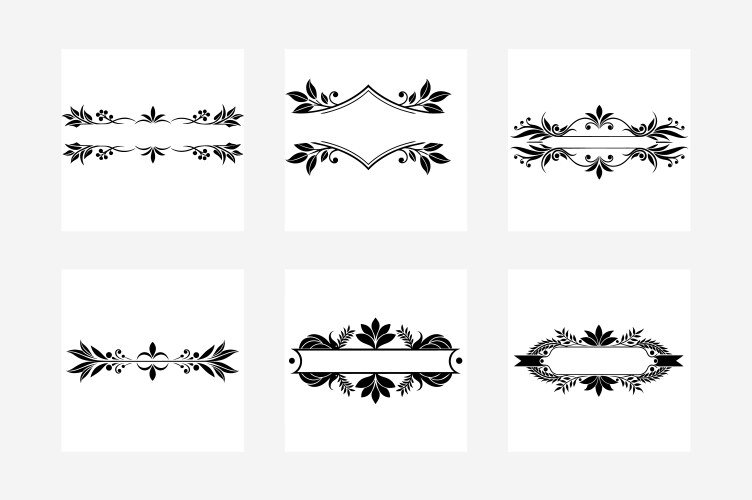 Ornamental dividers and borders design Royalty Free Vector