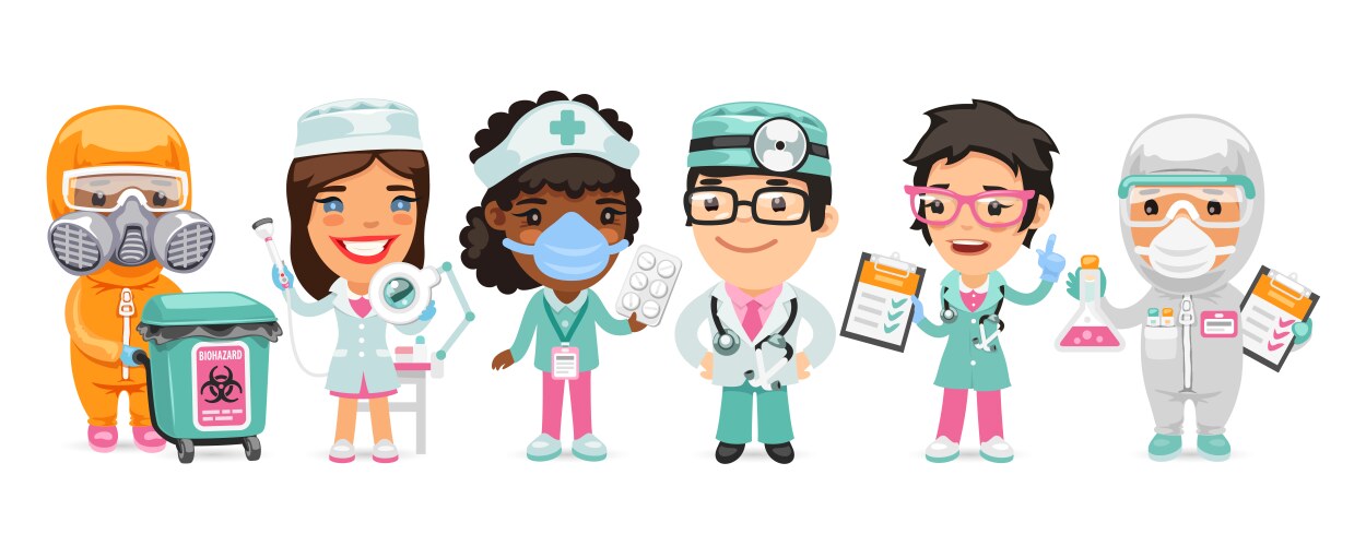 Cartoon medical chemist Royalty Free Vector Image