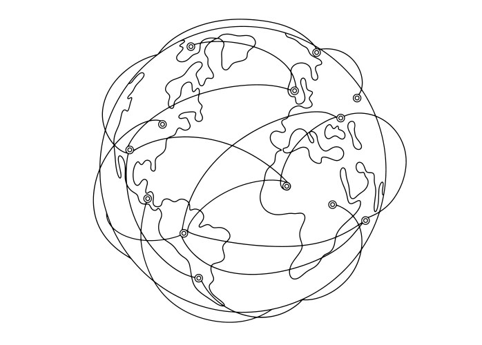 Instagram social networks one line Royalty Free Vector Image