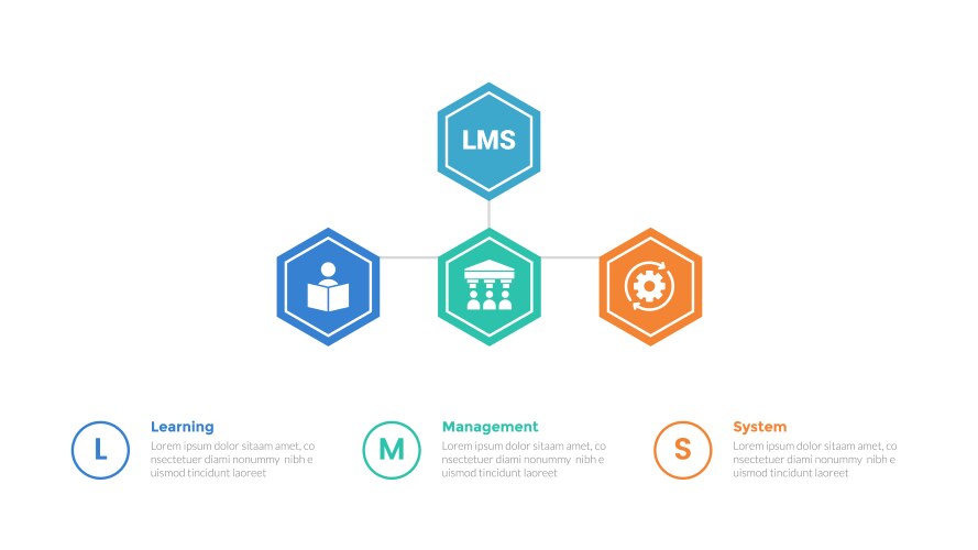 Lms Learning Management System Infographics Vector Image