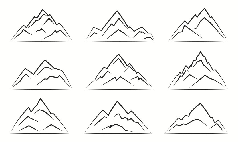 Mountain Outlines Vector Images (over 62,000)