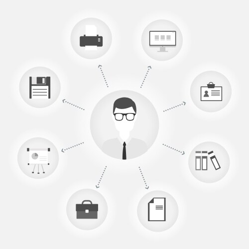 Experience icons Royalty Free Vector Image - VectorStock