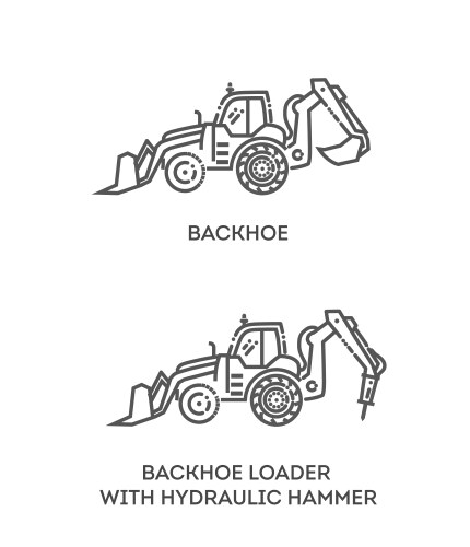 Backhoe Vector Images & Graphics for Commercial Use | VectorStock