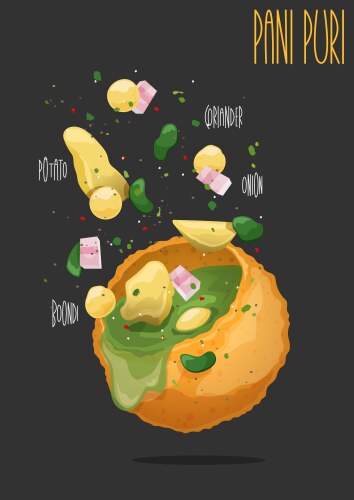 Pani Puri Vector Images (32)