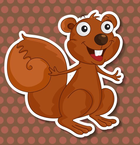 Buff bodybuilding squirrel Royalty Free Vector Image