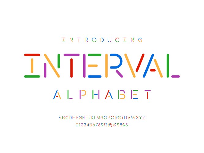 Colorful font Royalty Free Vector Image - VectorStock