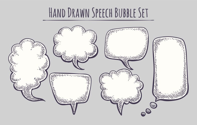 Speech and thought blobs Royalty Free Vector Image