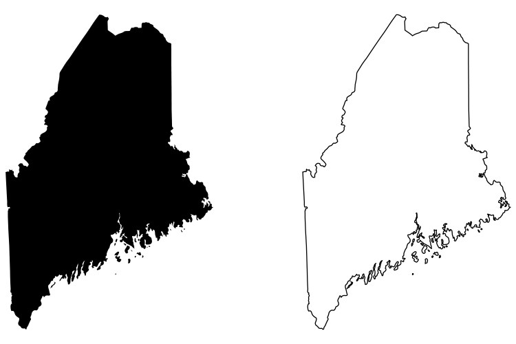 Maine State Outline Vector Images (over 880)