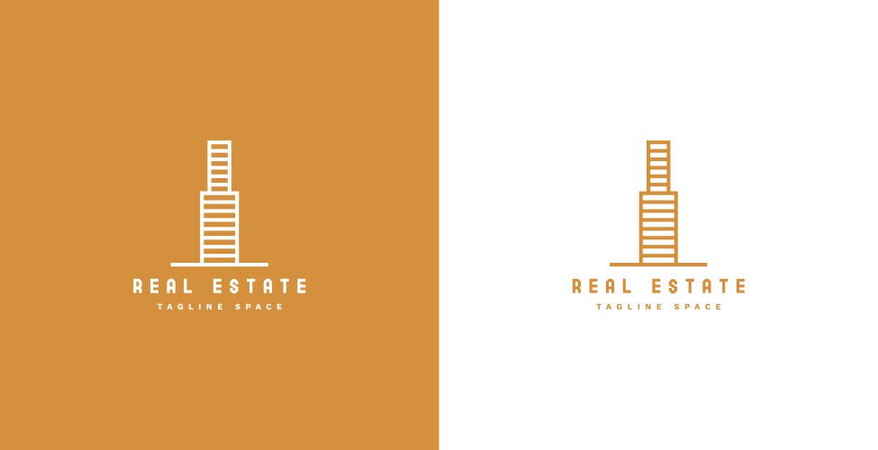 Modern clean real estate logo design concept Vector Image