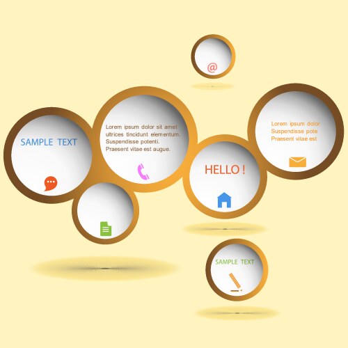 Tree of web design bubbles Royalty Free Vector Image