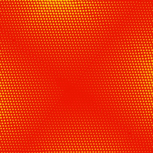 Red dotted halftone pattern on black Royalty Free Vector