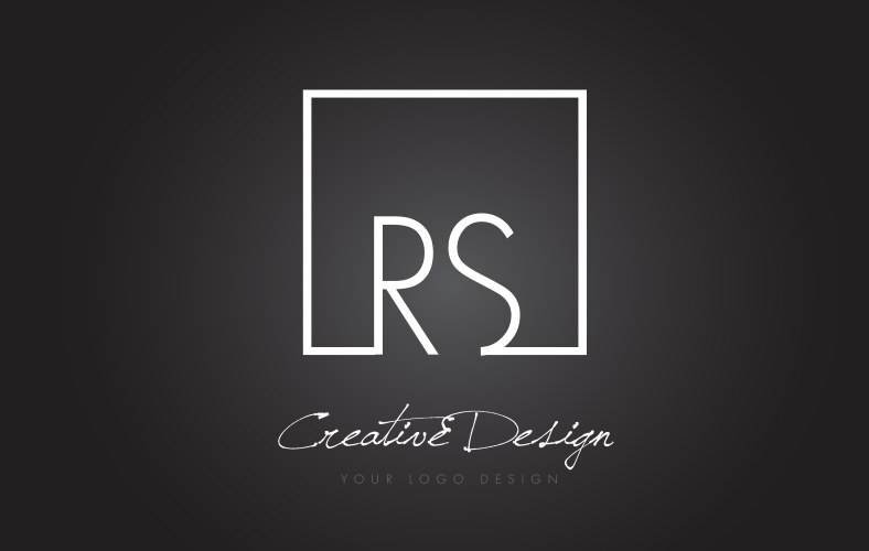 Rs r s letter logo design with creative lines Vector Image