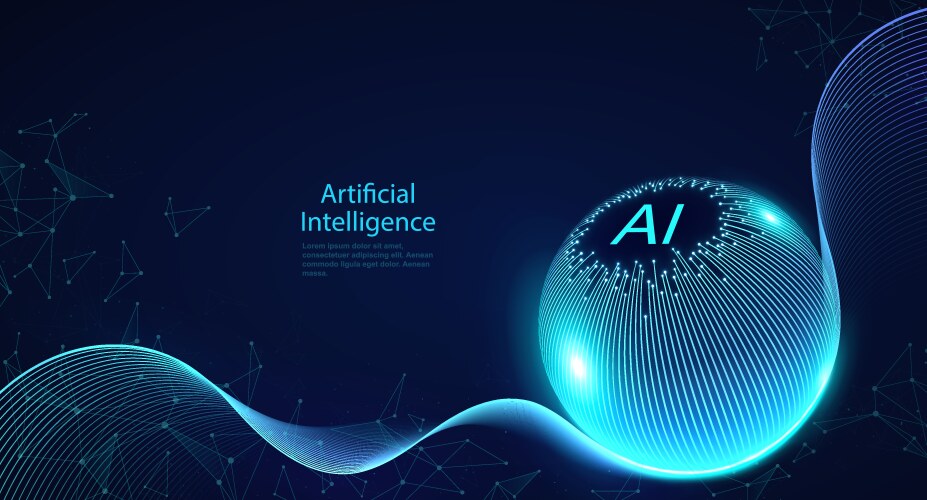 Ai artificial intelligence banner design Vector Image