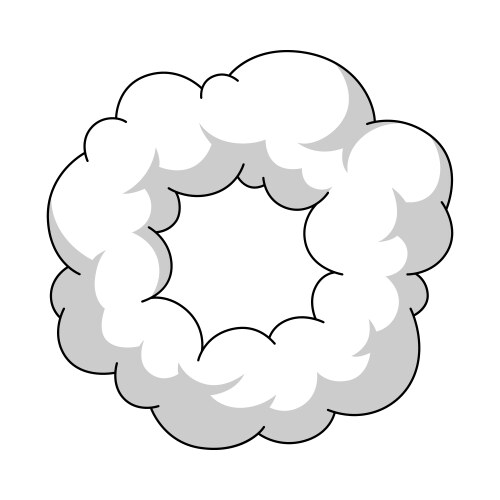 Cartoon of smoke comic image Royalty Free Vector Image