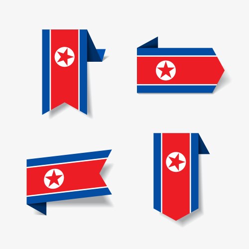 Blocks making north korean flag in 3 easy steps – Royalty-Free Vector ...