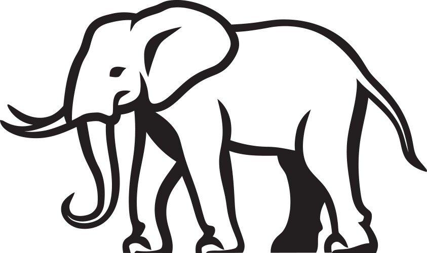 Tusker triumph graphics symbolizing Royalty Free Vector