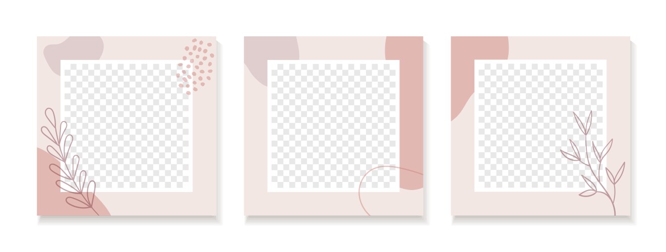 Instagram seamless posts templates Royalty Free Vector Image