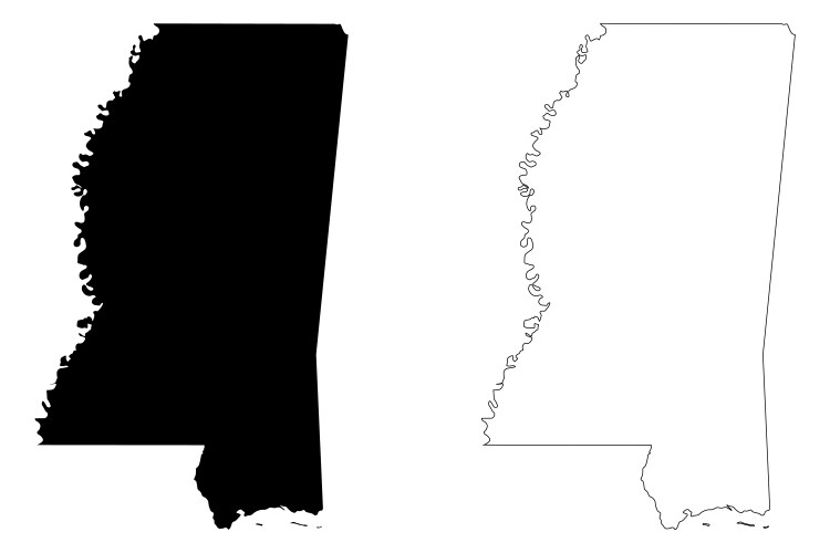 Mississippi State Outline Vector Images (over 720)