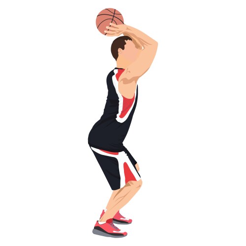 Professional basketball player shooting ball Vector Image