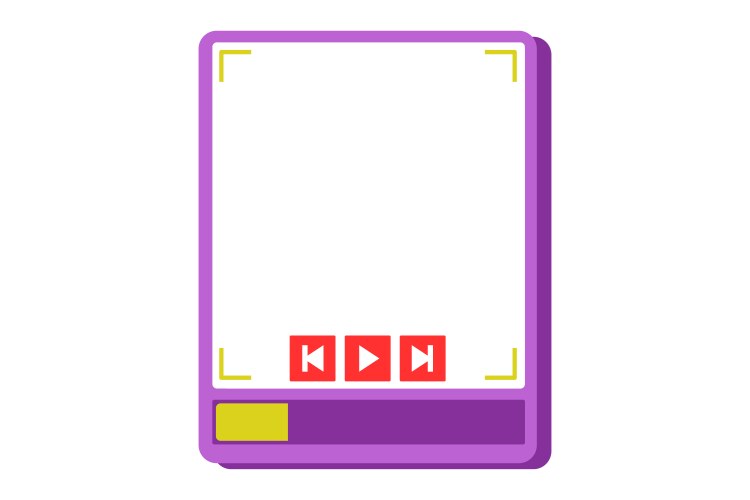 Video frame sticker template design Royalty Free Vector