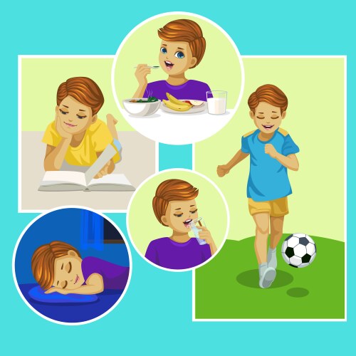 Good habits collection for kids Royalty Free Vector Image