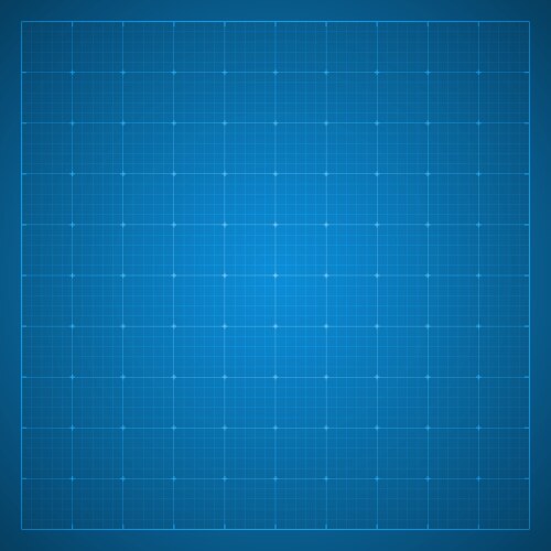 Blue square grid blueprint Royalty Free Vector Image