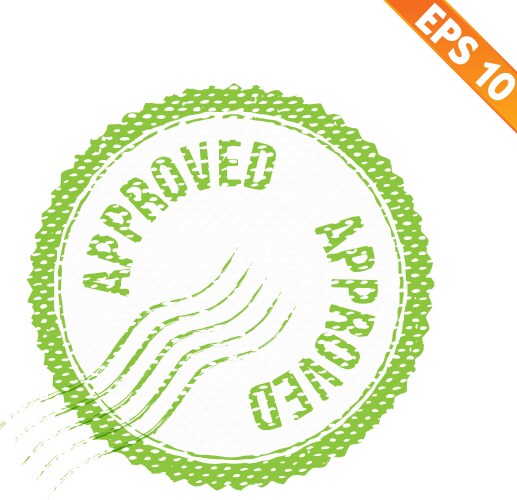 Approved thumbs up stamp Royalty Free Vector Image