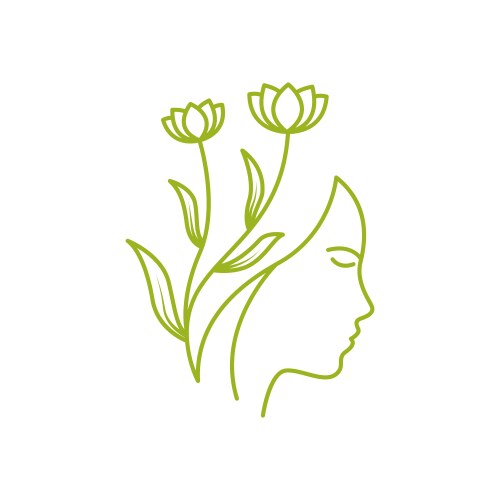 Logo with strelizia simple sign for flower Vector Image