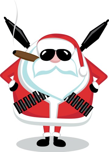Extreme santa Royalty Free Vector Image - VectorStock