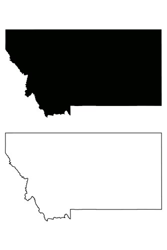 State of Montana Outline Vector Images (over 600)