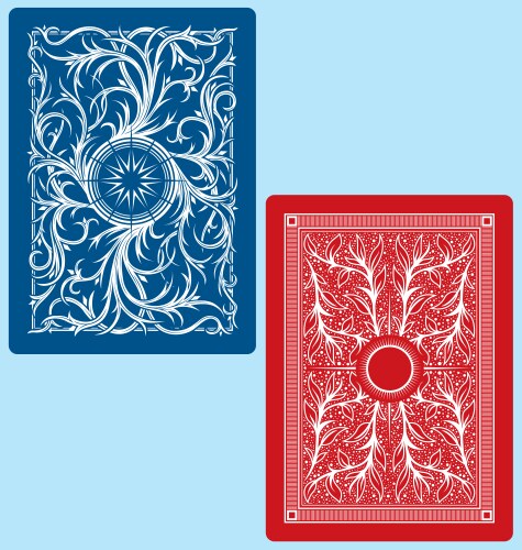 Playing cards back Royalty Free Vector Image - VectorStock
