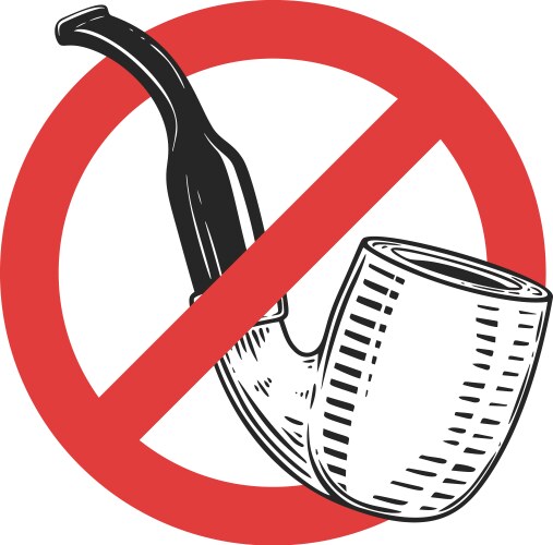 No smoking cigarette icon with forbidden ban sign Vector Image