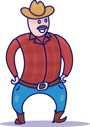 Cartoon cowboy sheriff equation math symbol Vector Image