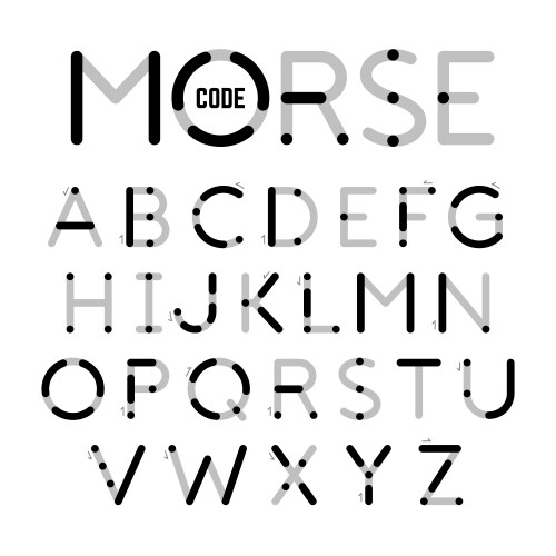 Morse code alphabet Royalty Free Vector Image - VectorStock