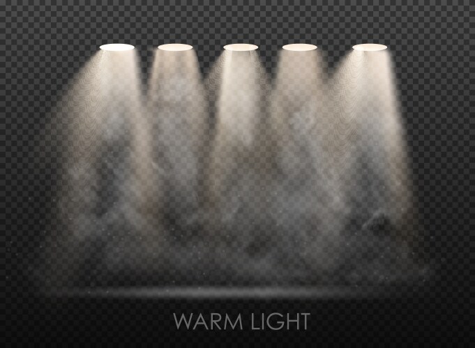 Light beam on transparent background bright Vector Image