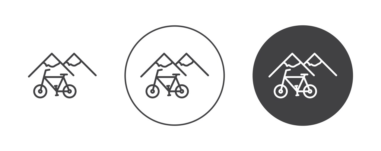 Biking mountain icon Royalty Free Vector Image