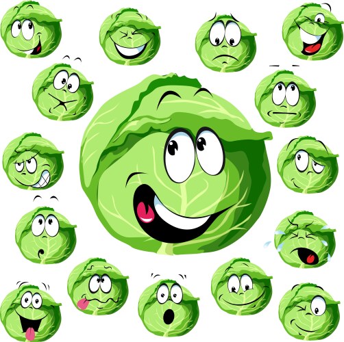 Cabbage Cartoon Vector Images (over 9,900)