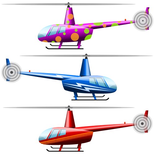 Combat Helicopter Crash - Disaster Scene Vector Image