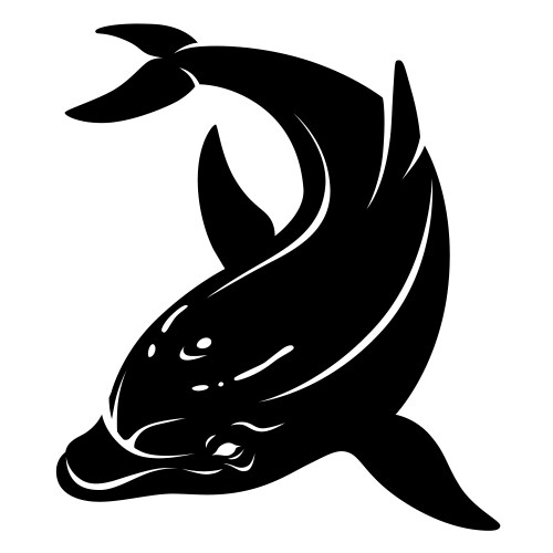 Black and white dragon head Royalty Free Vector Image