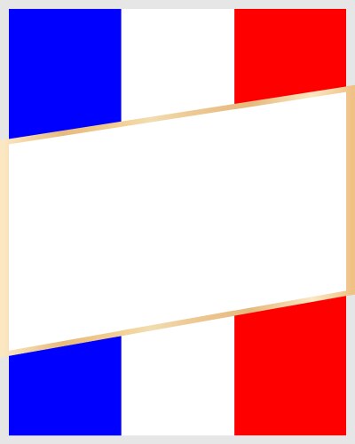 French flag frame wave Royalty Free Vector Image