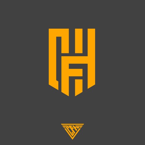 G t monogram shield gt logo Royalty Free Vector Image