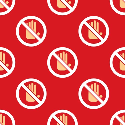 No entry hand sign Royalty Free Vector Image - VectorStock