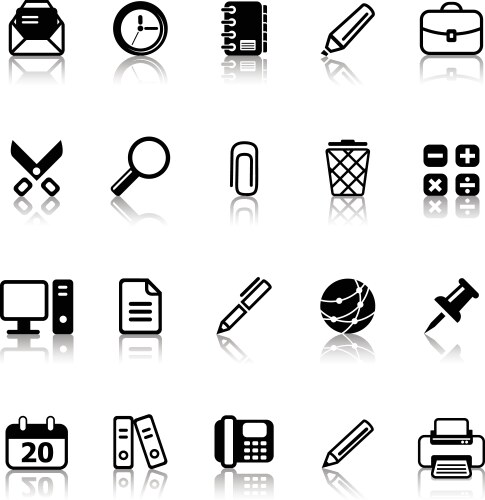 Permanent marker icons 9 set Royalty Free Vector Image