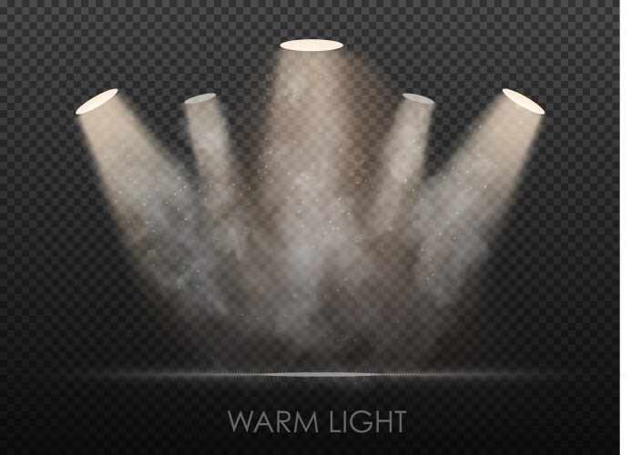 Warm light set bulb on a transparent background Vector Image