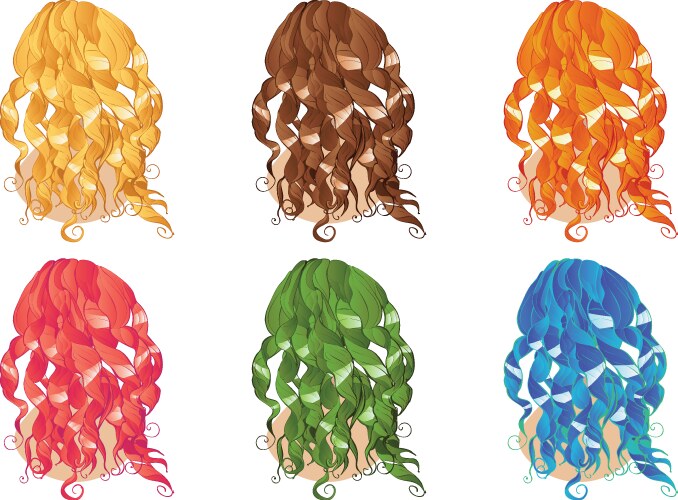 Curly Hair Girl Vector Images (over 11,000)