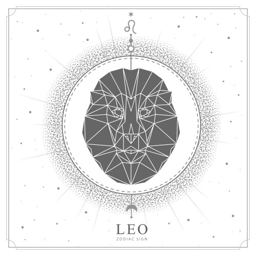 Witchcraft cards with astrology leo zodiac sign Vector Image